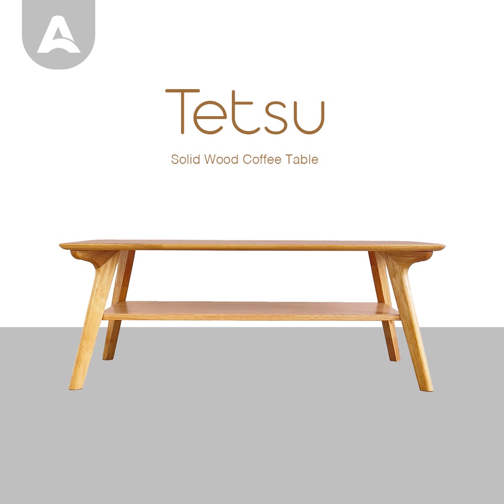 Arturo - Tetsu Solid Wood Coffee Table | Shopee Malaysia
