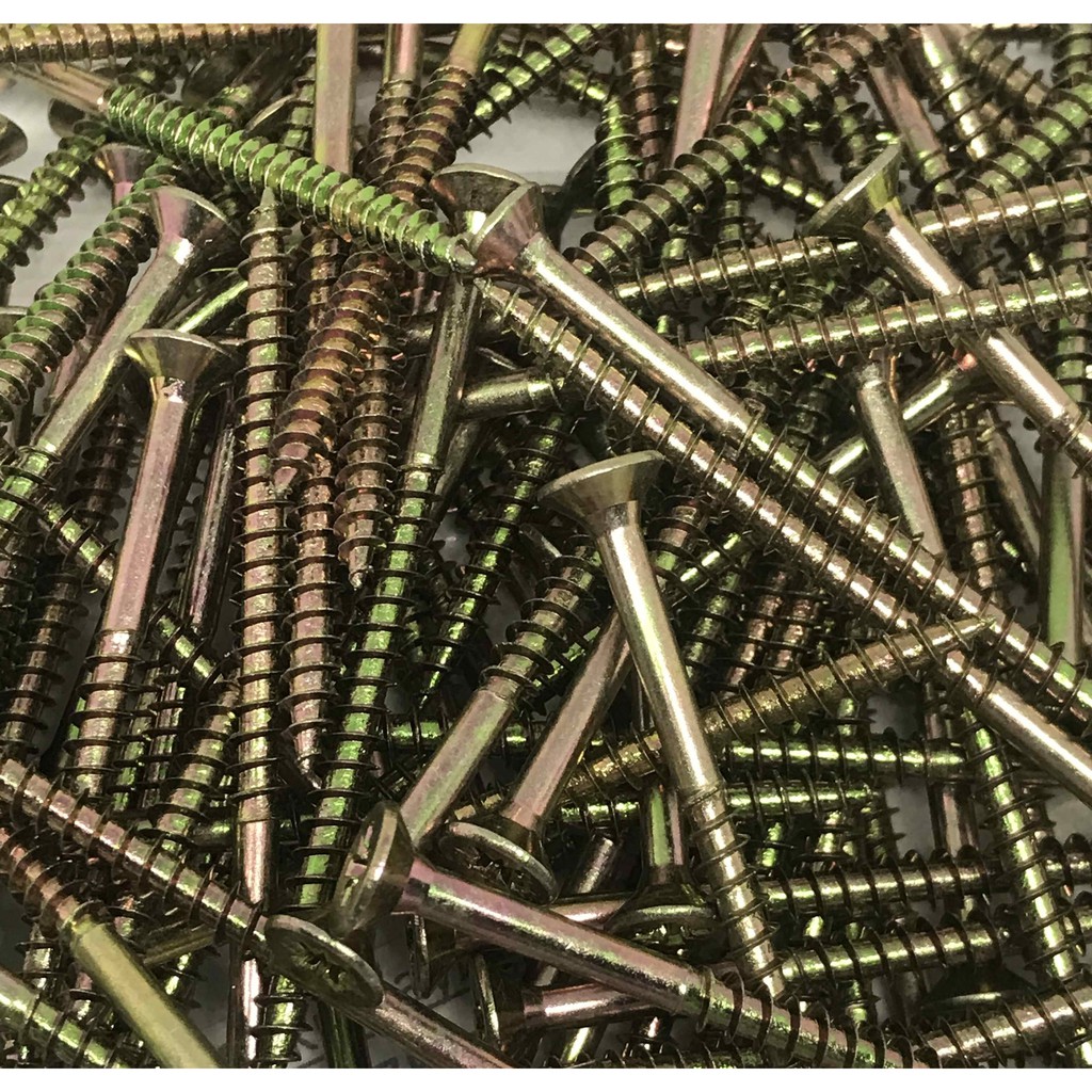 Self Tapping Wood Screw Yellow Zinc Coated Skru Kayu (60mm - 100mm ...