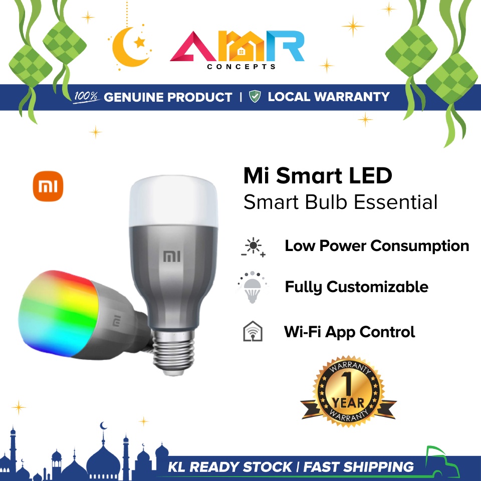 Xiaomi Mi Smart LED Bulb Essential 9W APP & Voice Control White and ...