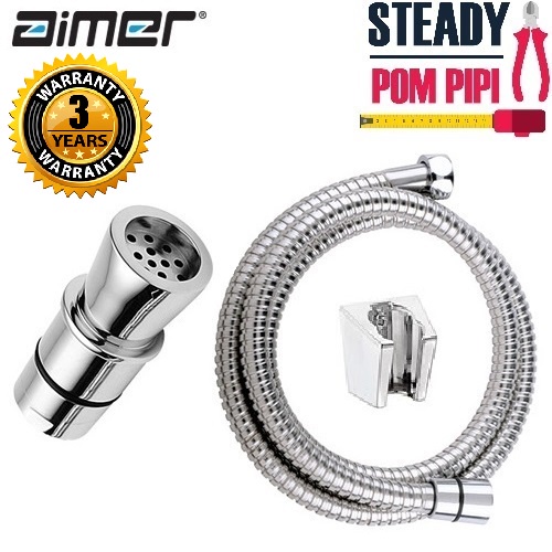 AIMER AMSB-33 BRASS SPRAY BIDET SET C/W 4FT STAINLESS STEEL FLEXIBLE ...