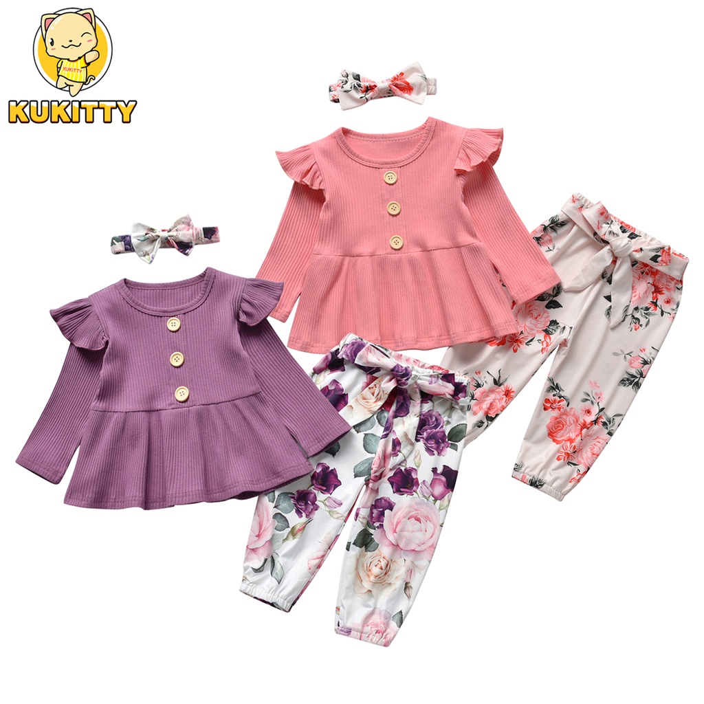 Baby Girl Clothes Set New Spring Autumn Toddler Knitted Long Sleeve ...