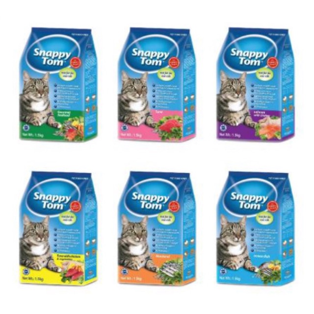 🔥🇲🇾 Hot🔥 Snappy Tom Cat Dry Food 8kg Ocean Fish / Salmon with Chicken ...
