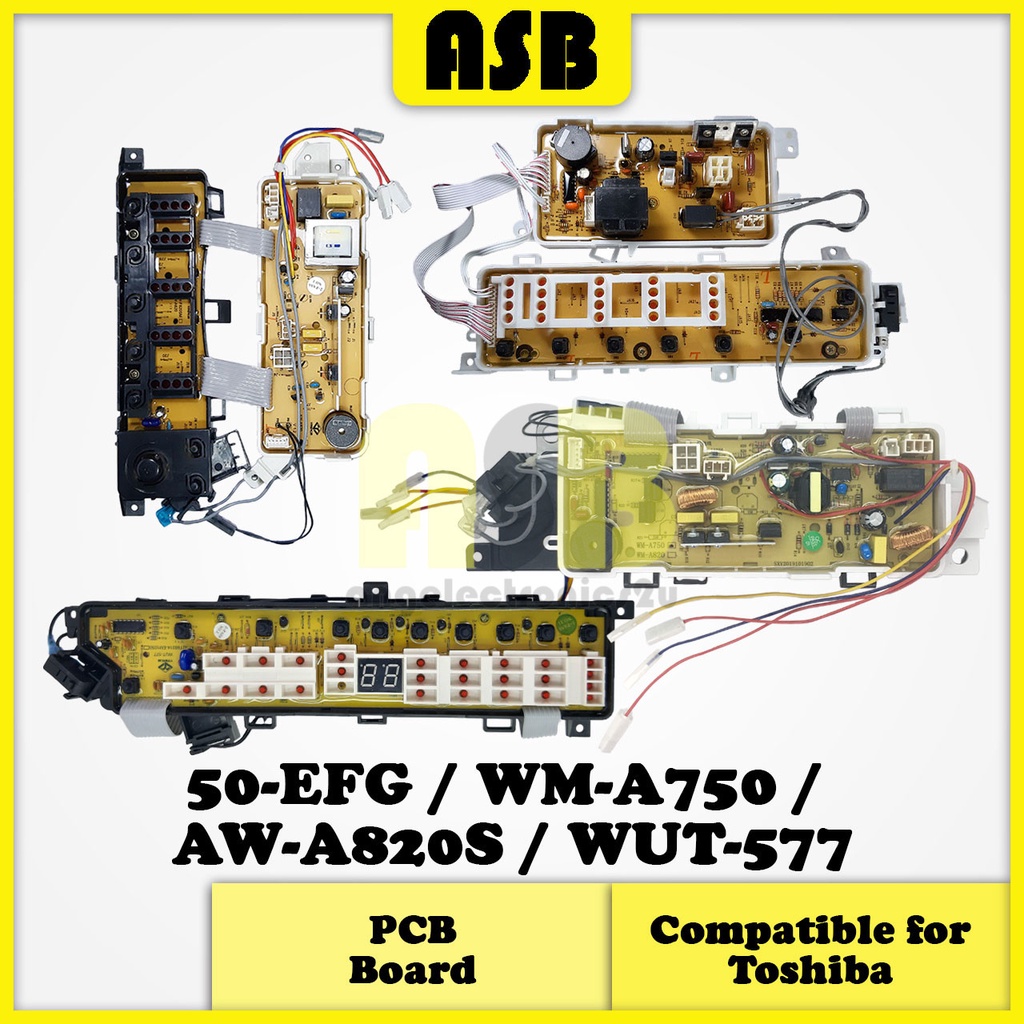 (1pc) ( Compatible : TOSHIBA ) Washing Machine PCB Board / Papan Litar ...