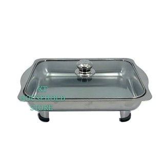 Bekas Lauk Catering 6 set 35x27cm Buffet set (glass cover) chafing dish ...