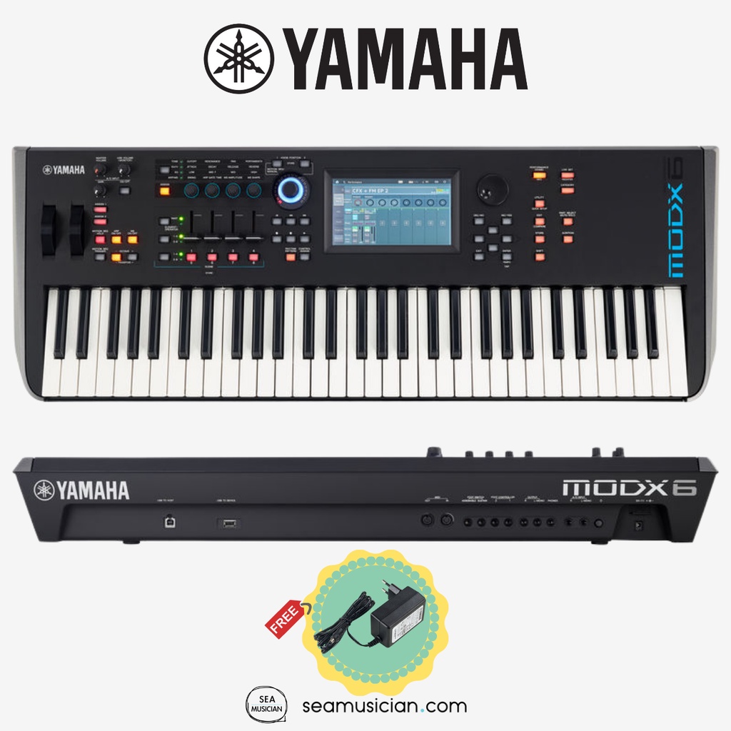 YAMAHA MODX6 61-KEY SYNTHESIZER SEMI-WEIGHTED KEYBOARD - VELOCITY ...
