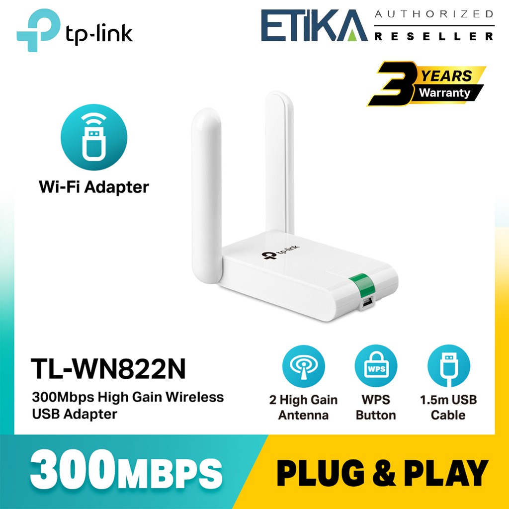 Tp-link tl-wn822n 300mbps wireless high gain usb adapter | BeeCost