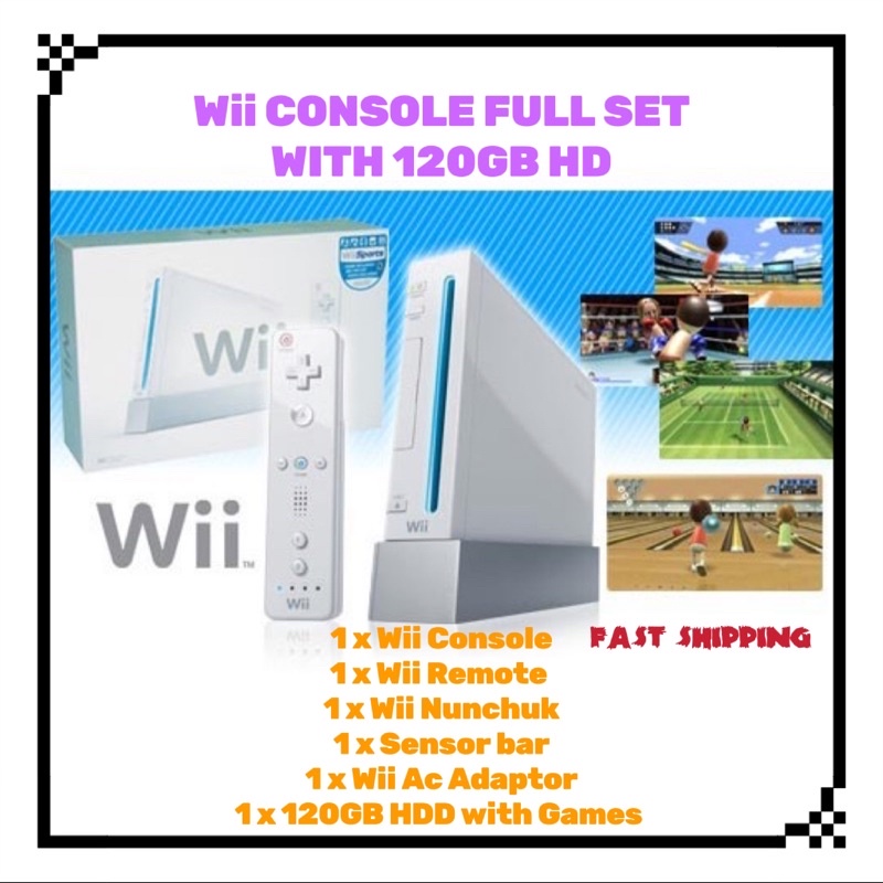 Nintendo Wii Player Console Full Mod With HDD Full Games | Shopee Malaysia