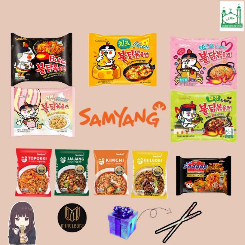 SAMYANG RAMEN HALAL KOREA HOT CHICKEN CHEESE CARBONARA CREAM | Shopee ...
