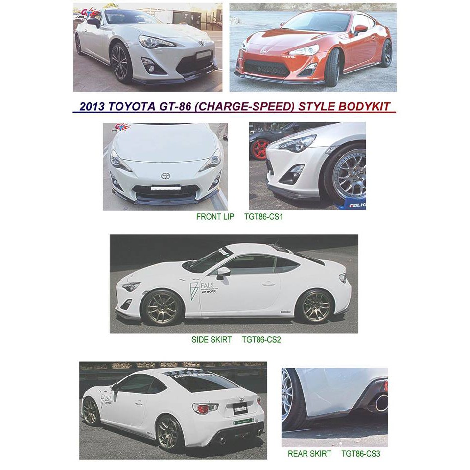 Toyota ft gt 86 gt86 ft86 charge speed chargespeed bodykit body kit ...