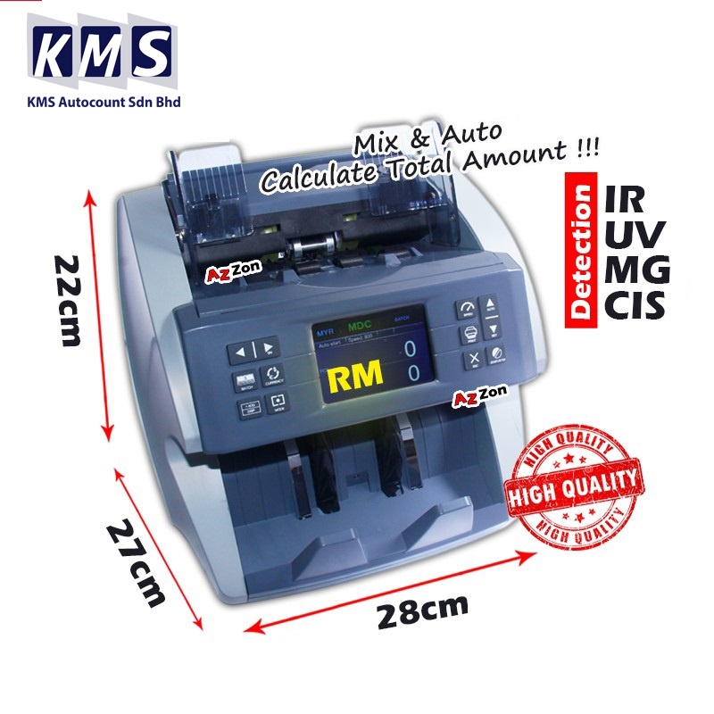 Multi-Currency Automatic Calculate Total Money Bill Counter Machine ...