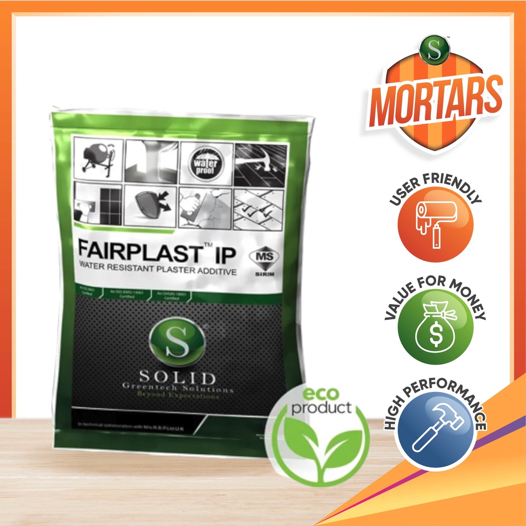 SOLID FAIRPLAST IP (Water Resistant Plaster Additive) (125 Pouches/Box ...