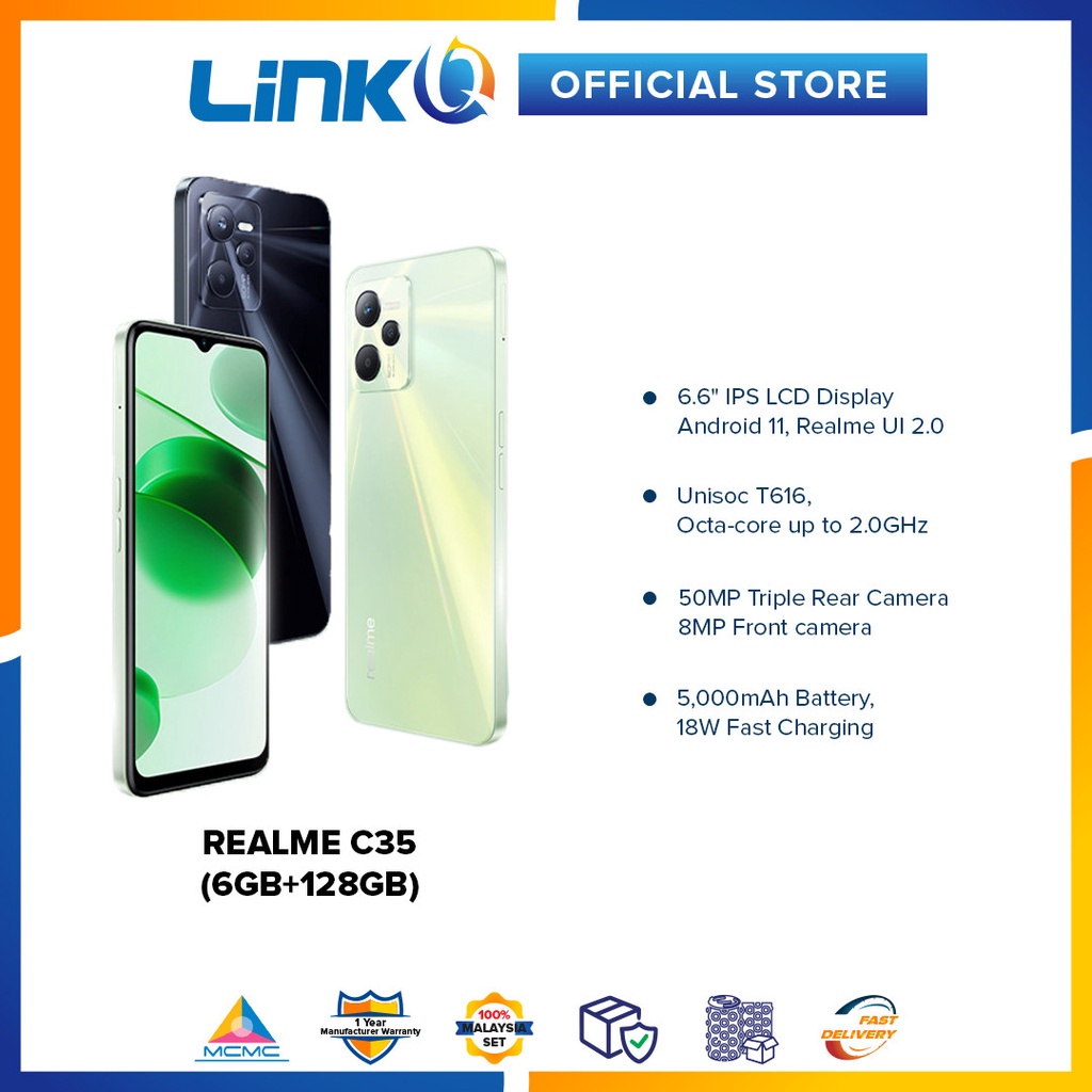 Realme C35 (6GB RAM + 128GB ROM) Smartphone - Original 1 Year Warranty ...