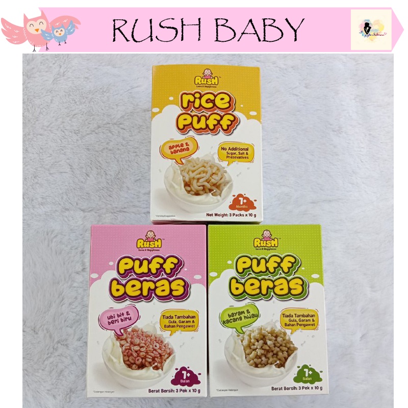 [READY STOCK] RUSH BABY FRUIT RICE PUFF BLUBERRY BEETROOT & APPLE ...