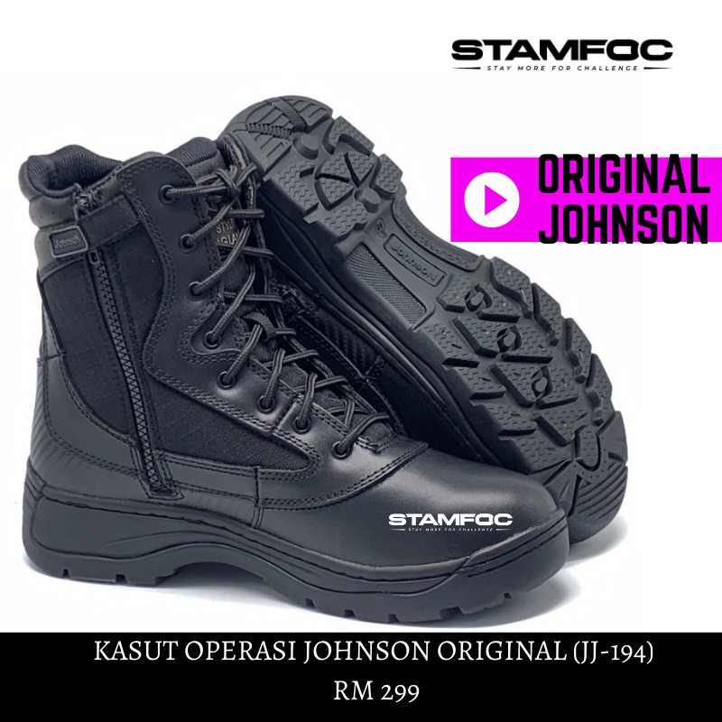 KASUT OPERASI JOHNSON ORIGINAL TACTICAL BOOT GD SHOES TOYOO KAWAD TUGAS ...