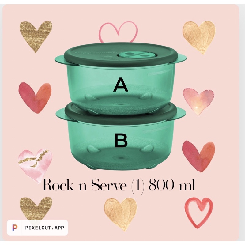 Tupperware original!! Rock n Serve (2pcs) 800 ml | Shopee Malaysia