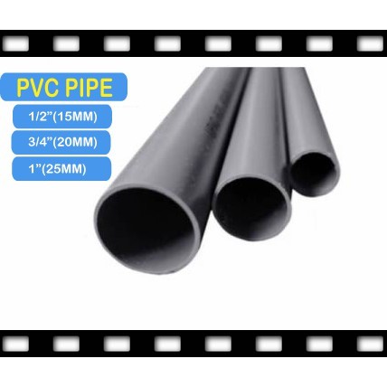 PVC Pipe Grey PVC Water Pipe Class 6 (1/2" 15mm/ 3/4" 20mm/ 1" 25mm) | Shopee Malaysia