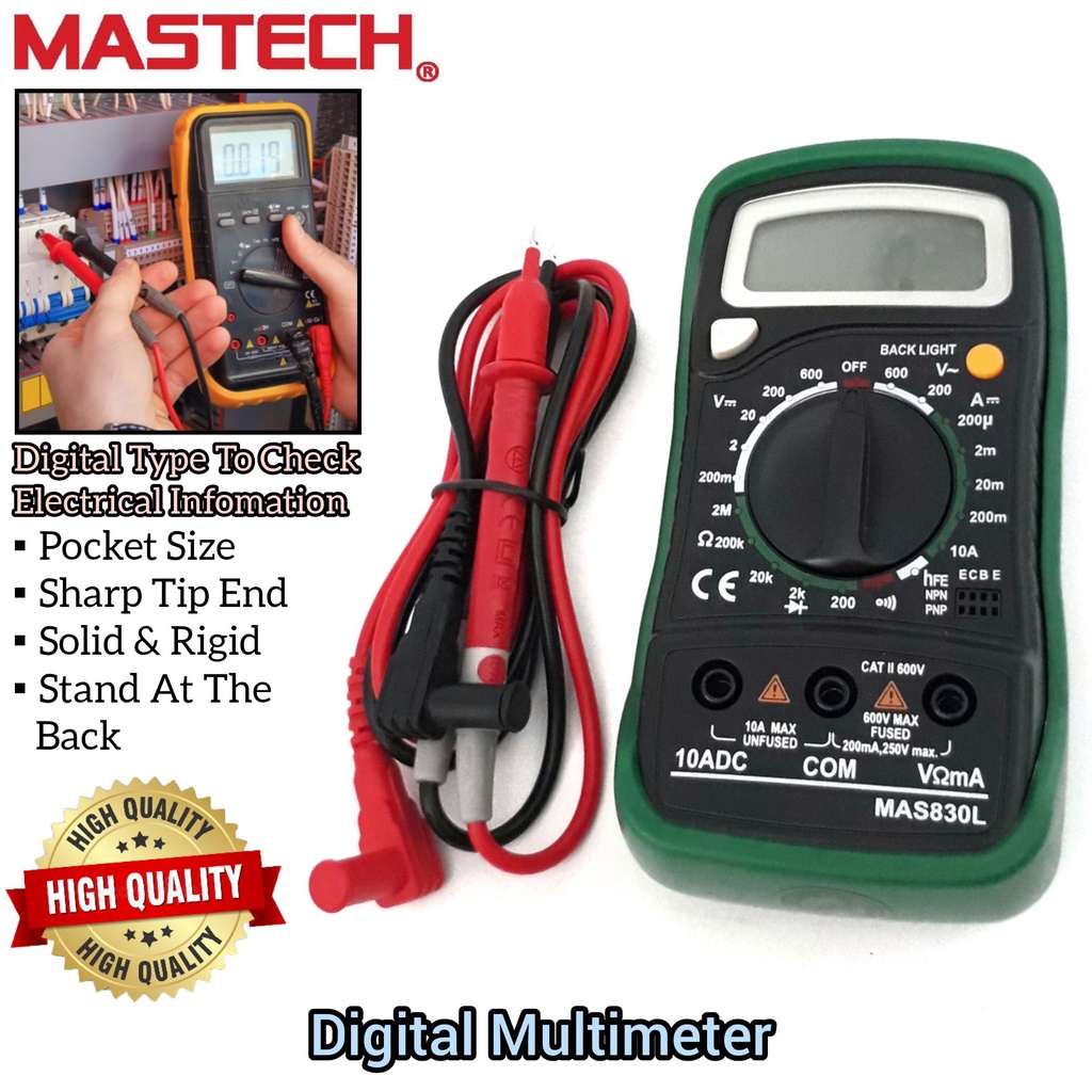 High Quality Mastech Digital Multimeter For Electronic Electrical Short ...