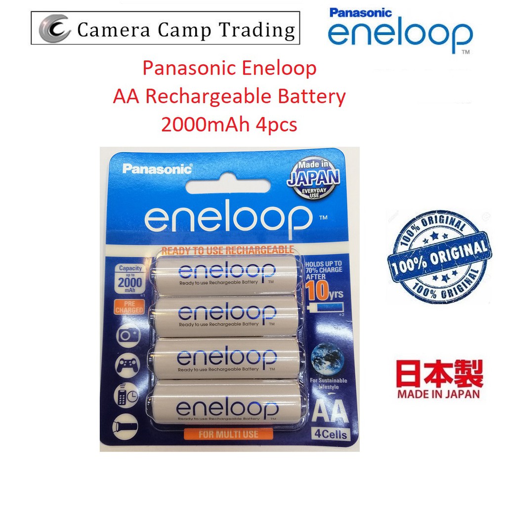 Panasonic Eneloop Rechargeable 2000mah Aa Battery Bk 3mcce 4bt 100
