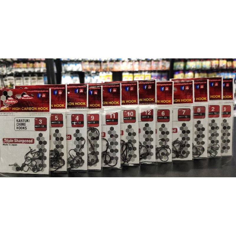 BERKLEY HC80 KANTUKI CHINU HIGH CARBON FISHING HOOKS | Shopee Malaysia