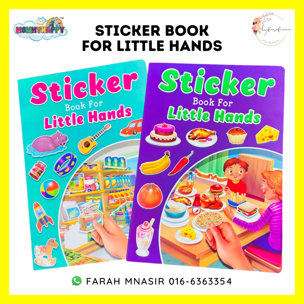 Sticker Book For Little Hands - Preschool Activity Book, Develop Motor ...