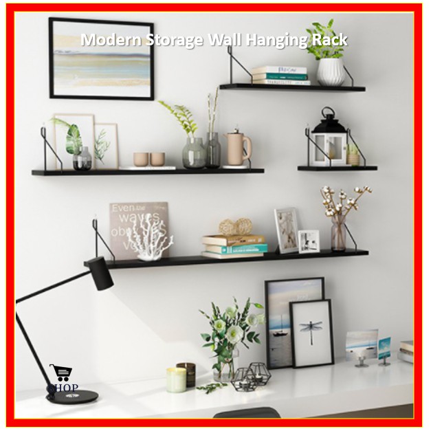 Modern Storage Wall Hanging Rack | Storage Shelf Decorative Rack | Rak ...