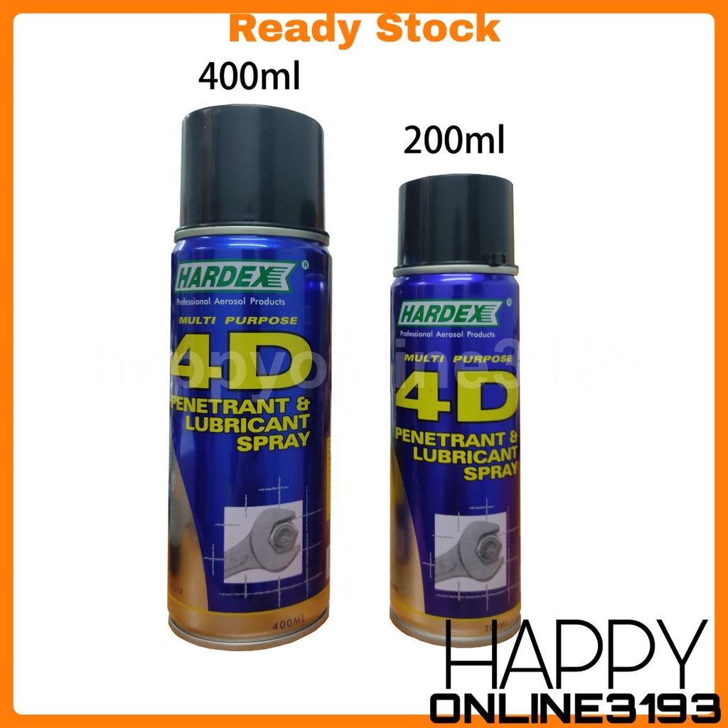 HARDEX 4D Penetrant & Lubricant Spray 200ml / 400ml | Shopee Malaysia