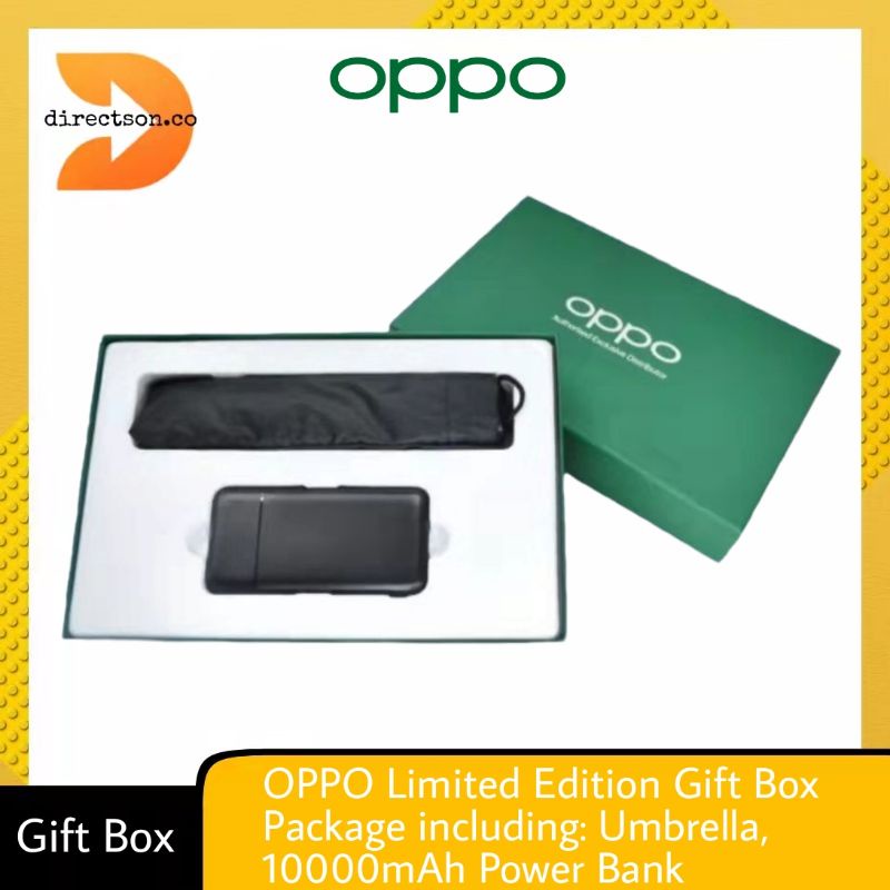 OPPO Gift Box 10000mAh Powerbank and Umbrella Gift Box Smart Thermos ...