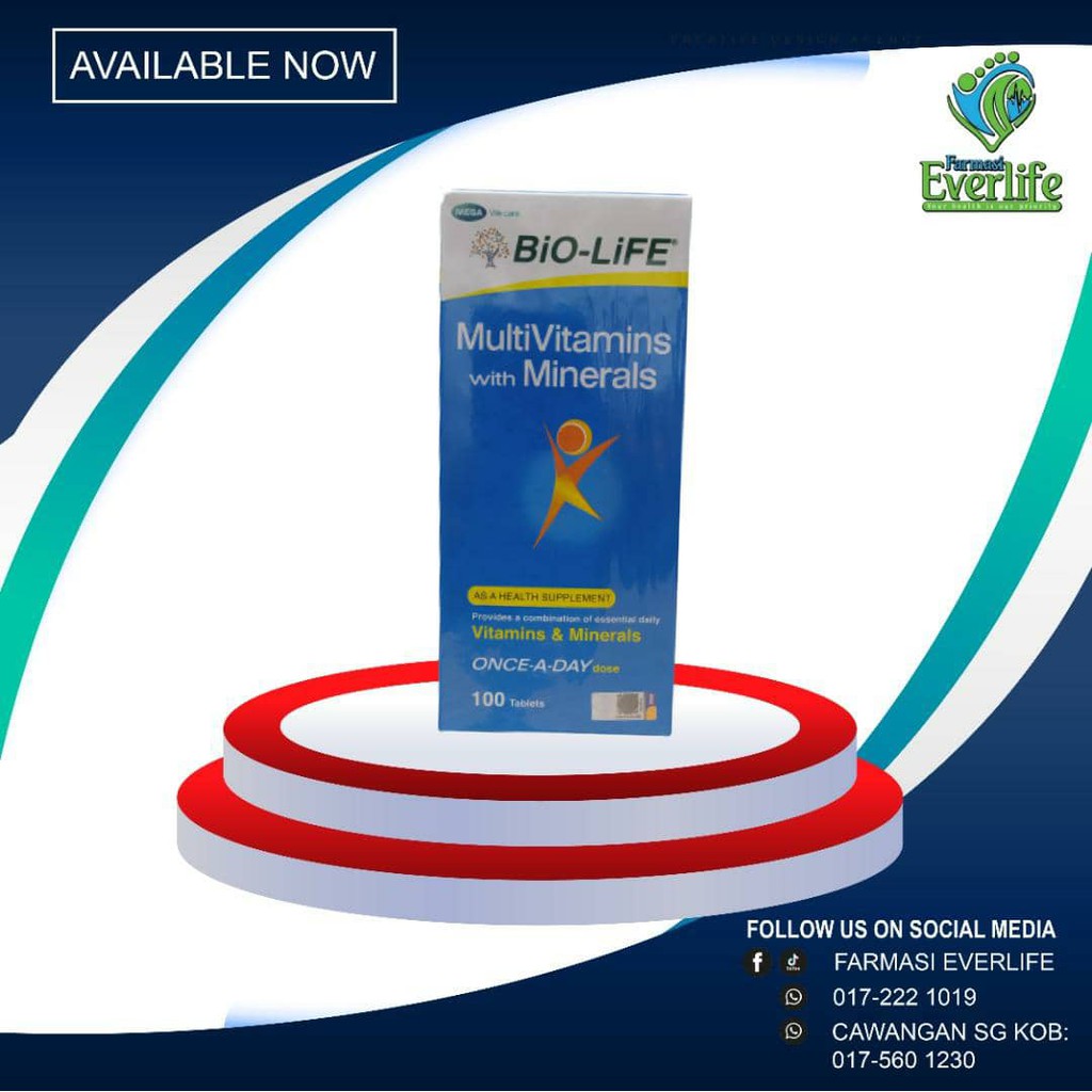 Bio Life Multivitamin With Mineral 100s | Shopee Malaysia