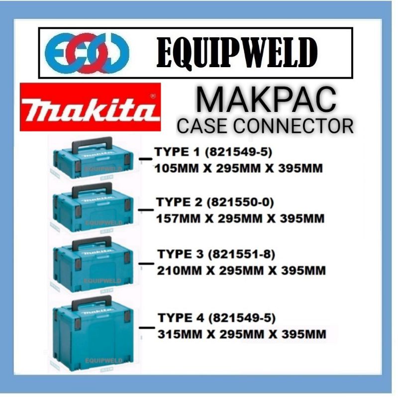 MAKITA MAKPAC CASE CONNECTOR TOOL BOX CASING (L-BOXX CARRYING CASE) L ...