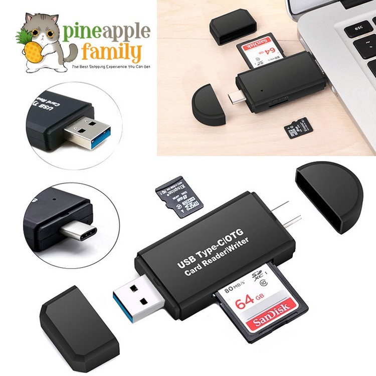 SD/Micro SD Card Reader Writer USB 3.0 Memory Card Reader OTG Adapter ...