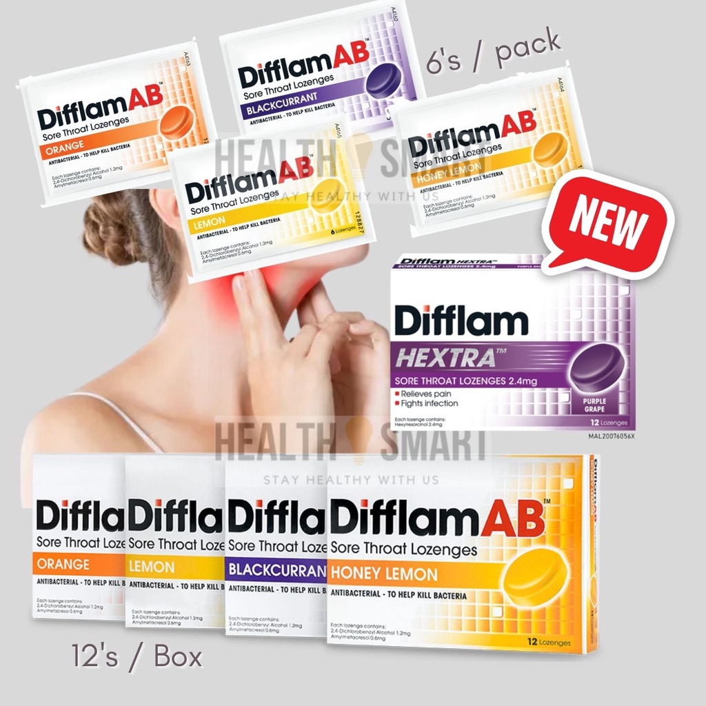 Difflam AB Sore Throat Lozenge / Difflam AB Orange/ Difflam AB ...