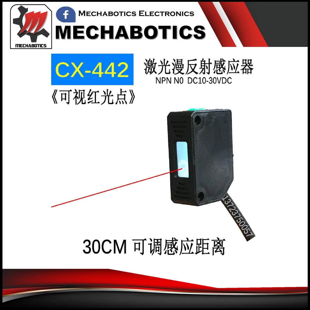 Cx 442 Laser Diffuse Sensor 12v Npn Shopee Malaysia