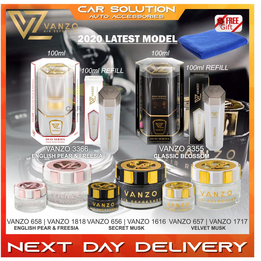 (BUY 2 OFFER RM6) Vanzo Car Gel Duo Series Air Freshener Car Perfume ...
