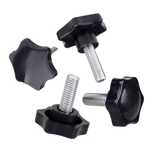 YXQ M6 Star Hand Knob Black Plastic M6x40 Male Thread 25mm Dia Clamping ...