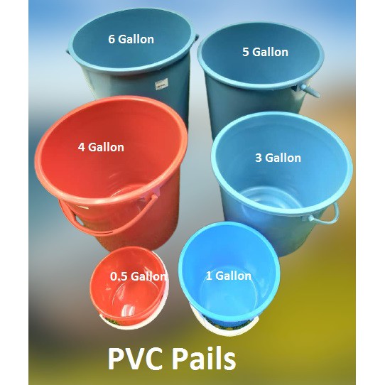(RANDOM COLOUR) PVC Utility Pail / Bucket / Baldi (0.5 / 1 / 3 / 4 / 5 ...