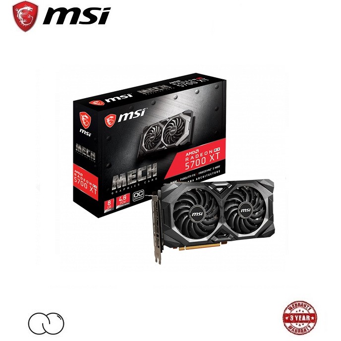 MSI AMD Radeon RX 5700 XT MECH OC 8GB GDDR6 PCI Express 4.0 GPU / HDMI ...