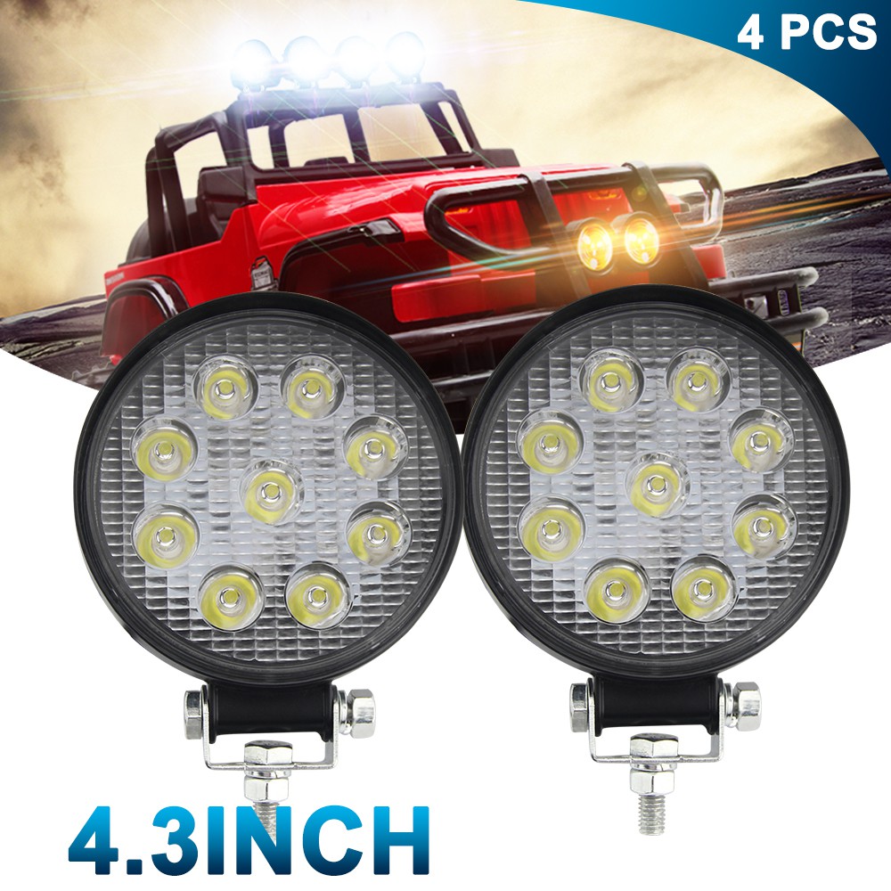 Jiuguang 27w 9led 12v 24v flood led work light lamp bar boat tractor ...