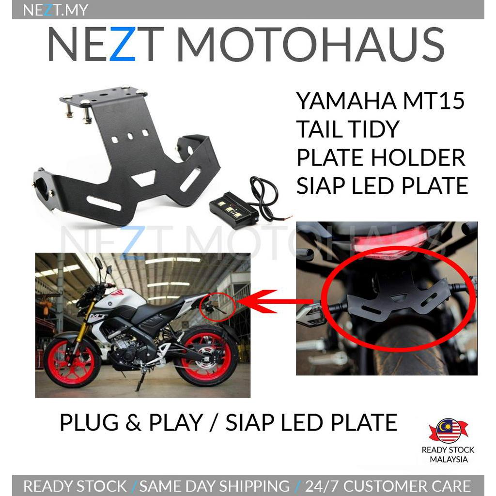 Yamaha MT15 Tail Tidy Plate Holder Buang Ekor Siap LED Light | Shopee ...