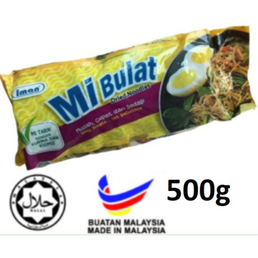 Iman Mee Mi Bulat Mee Mi Sizzling Dried Noodle 500g [Ready Stock ...