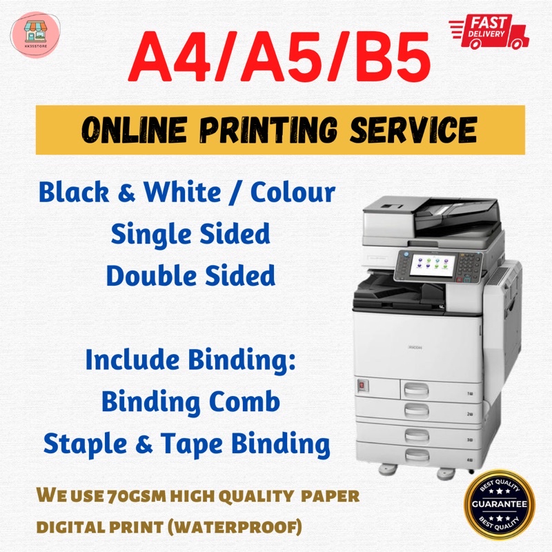 A4/A5/B5 Online Printing Services (E book/ Print Slide/Print Card ...