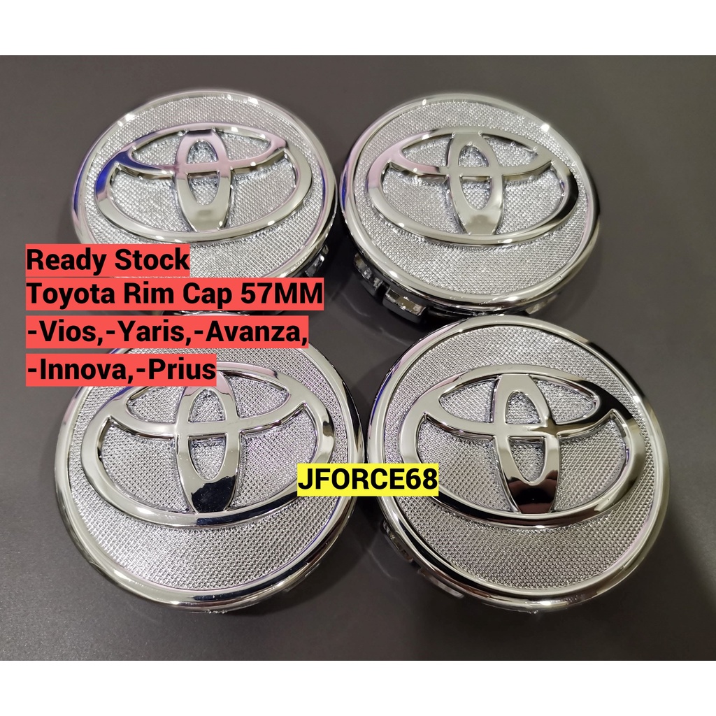Rim Cap Toyota Vios 57MM Yaris Avanza Innova Prius 1set 4pc Sport Rim ...
