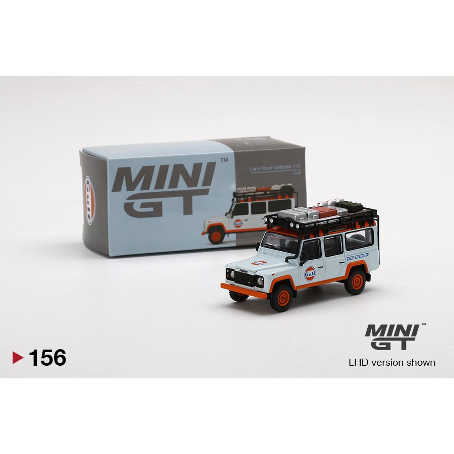 MINI GT 1:64 Land Rover Defender 110 Gulf MJ EXCLUSIVE USA BLISTER #156 ...