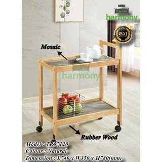 Harmony Kitchen Trolley / Wooden Kitchen Trolley / Mosaic Top Trolley ...