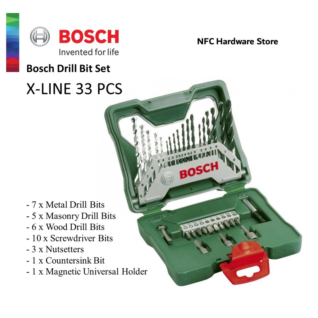 BOSCH X-LINE 33 PCS Drill Bit And Screw Bit Set | Shopee Malaysia