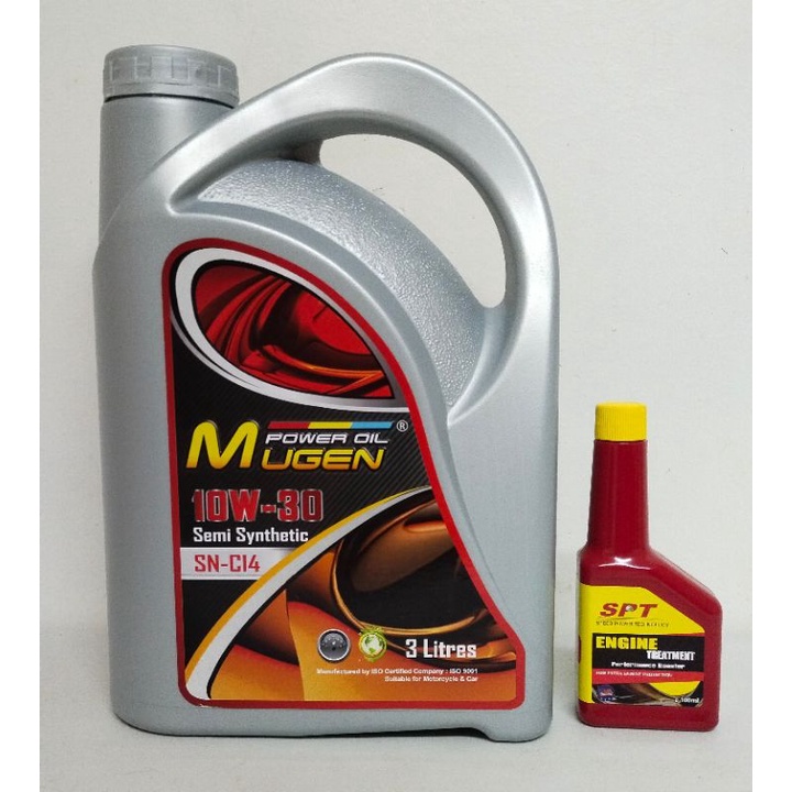 MUGEN ENGINE OIL 10W30 SN/CI4 SEMI SYNTHETIC -3L (Free Engine treatment ...