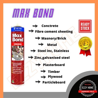 ORIGINAL AUSTRALIA FULLER MAX BOND CONSTRUCTION ADHESIVE SILICONE 320G ...