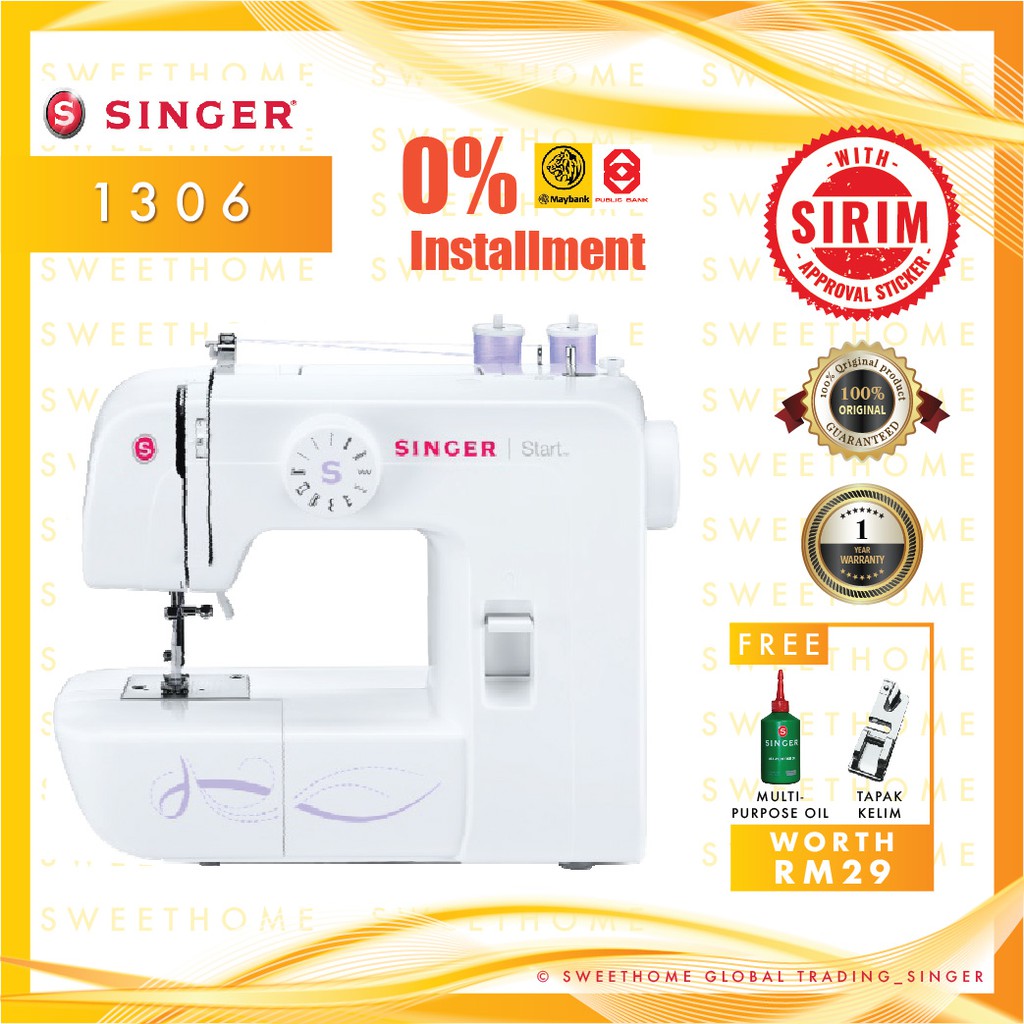 Singer Start 1306 Sewing Machine *Ready Stock & Bubble Wrap* | Shopee ...
