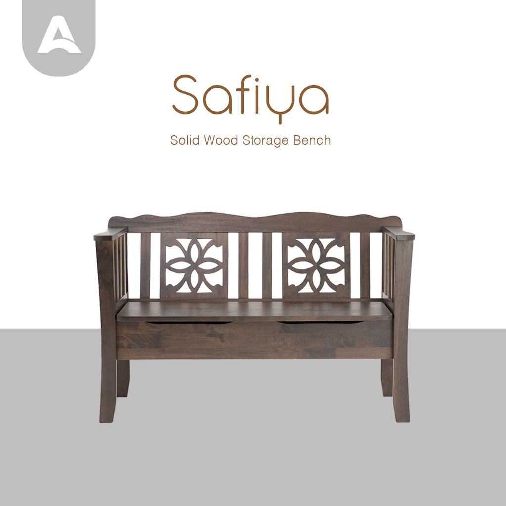 Arturo - Safiya Solid Wood Storage Bench | Shopee Malaysia