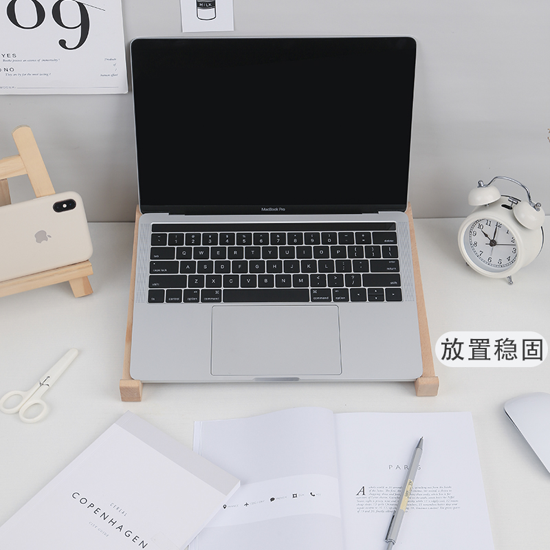 Ϟ⅗Solid Wood laptop bracket vertical height frame cushion high bracket ...