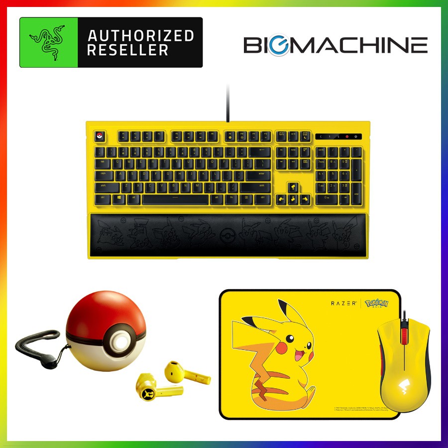 Razer Pokemon – Pikachu Limited Edition Backlit Keyboard | Mouse + Mat ...